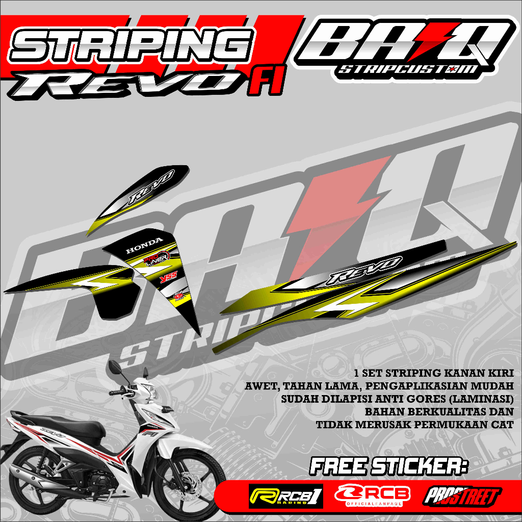 Jual STICKER STRIPING REVO FI - STRIPING REVO FI PREMIUM GRAFIK 01 ...