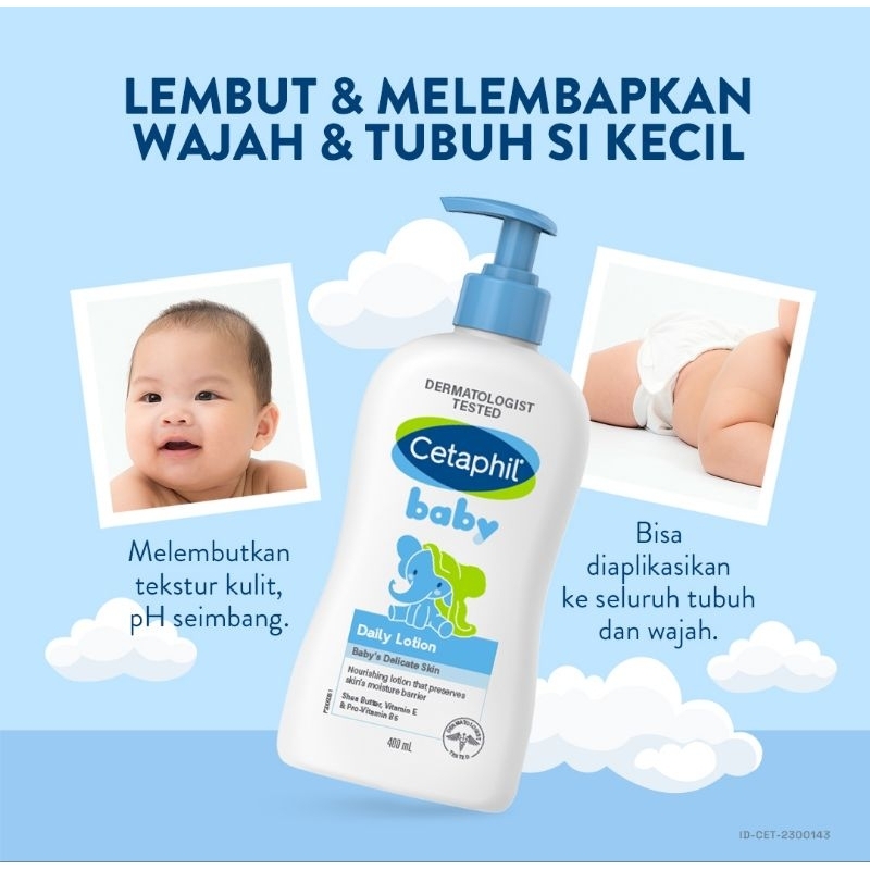 Jual CETAPHIL BABY DAILY LOTION 400ML || LOTION BAYI BARU LAHIR KEMASAN ...