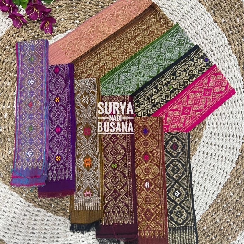 Jual Selendang songket bali asli tenun benang emas | Obi songket bali | Shopee Indonesia