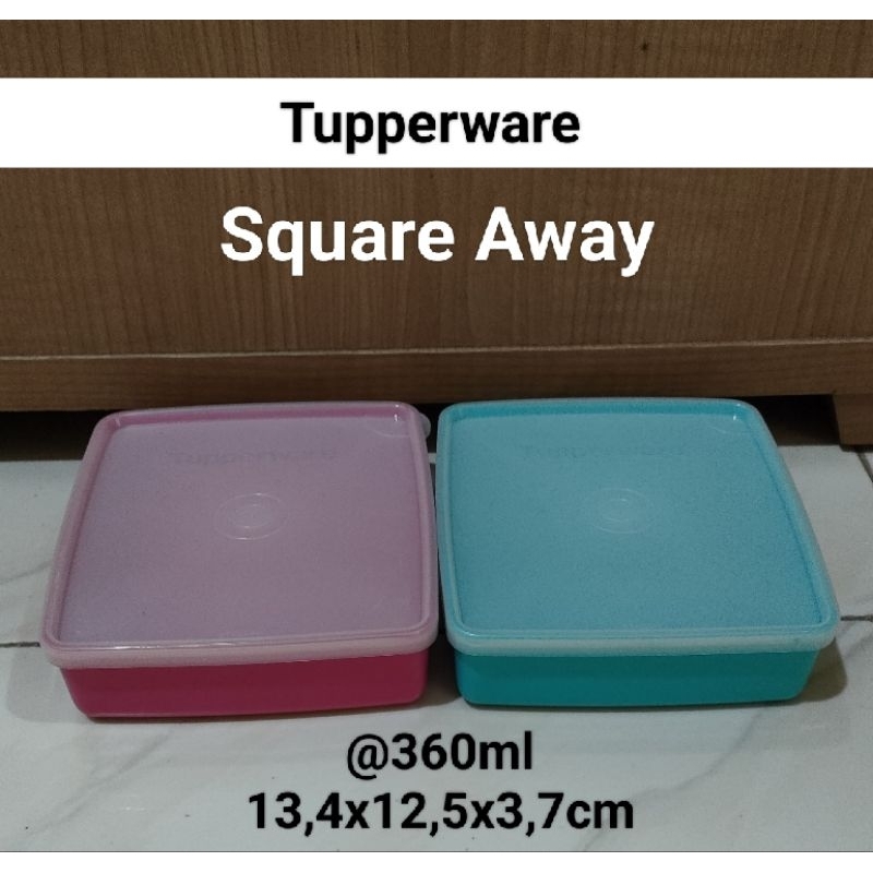 Jual Tupperware Square Away / Tempat Makan 360ml 1 Set | Shopee Indonesia