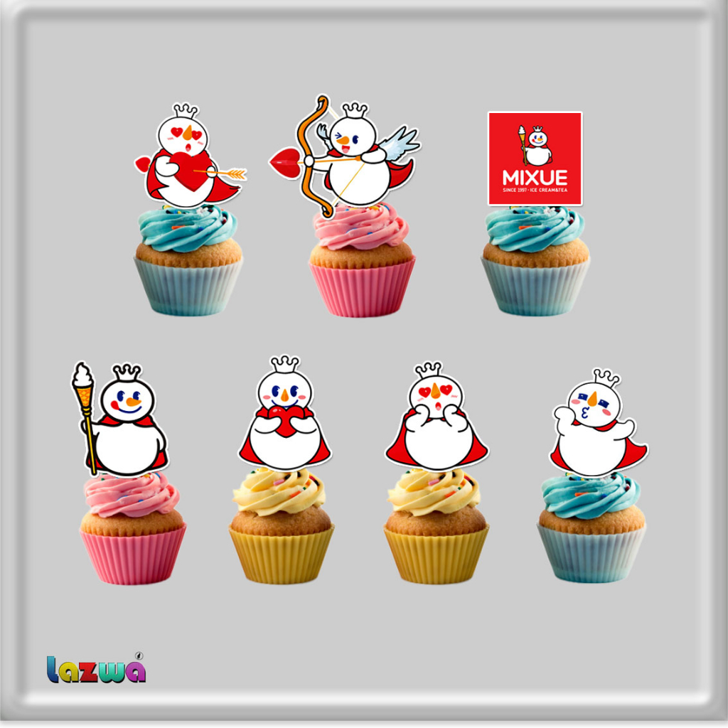Jual Topper Cupcake Mixue Hiasan kue | Shopee Indonesia