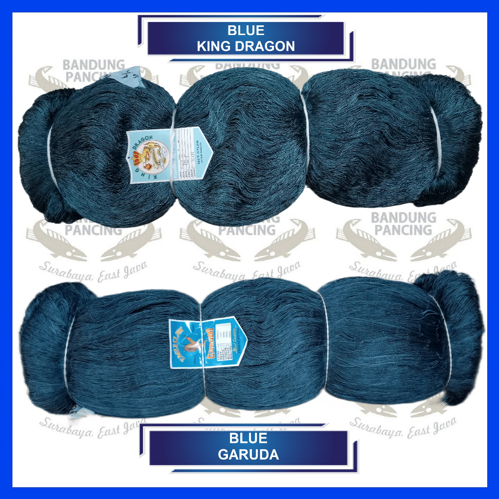 Jual Jaring Nilon 21/2 inch D6 100x100 yard biru KING DRAGON/GARUDA ...