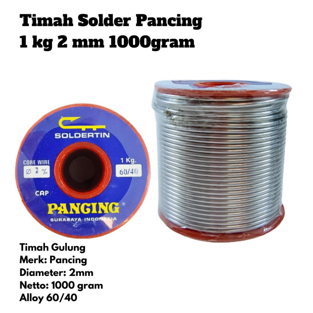 Jual Timah Solder Pancing 1kg 2mm Soldertin 1 kg 2 mm 1000gram | Shopee Indonesia