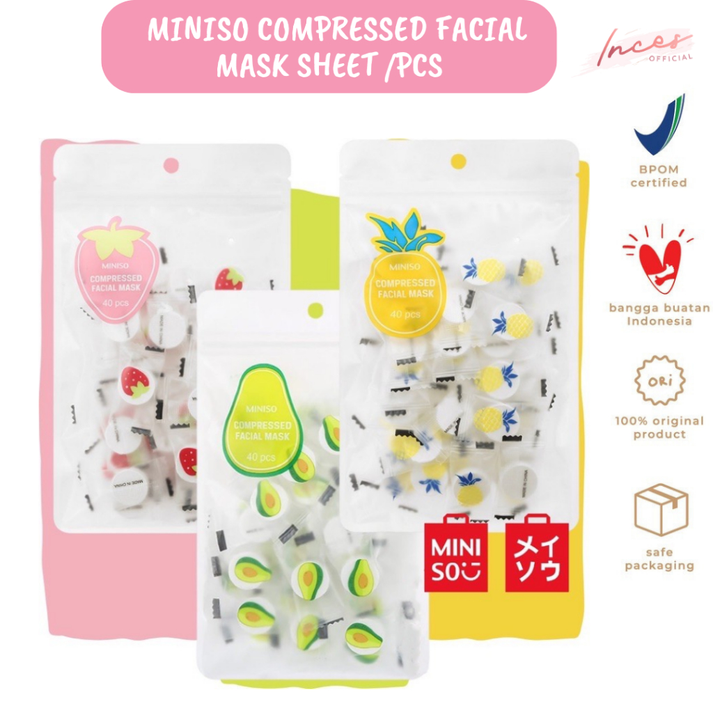 Jual MINISO Compressed Facial Mask Sheet /pcs | Shopee Indonesia