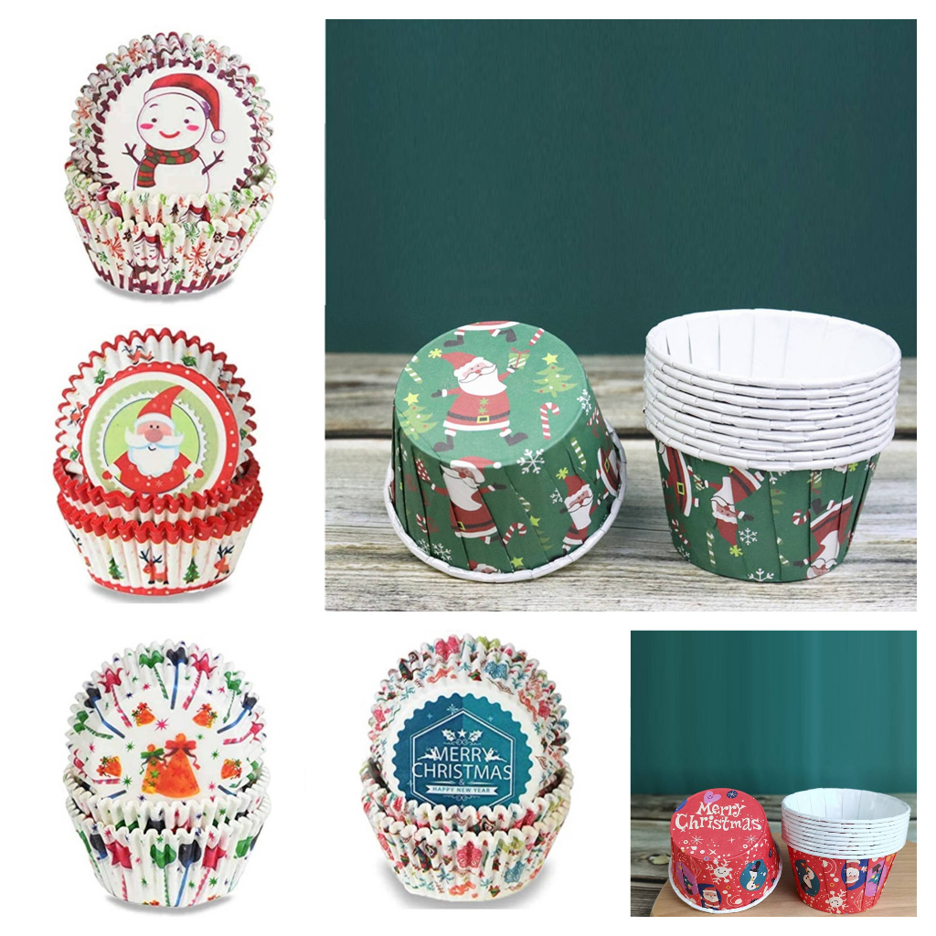 Jual Kertas CupCake Muffin Case Motif Natal Cup Cake Paper Case Bolu ...