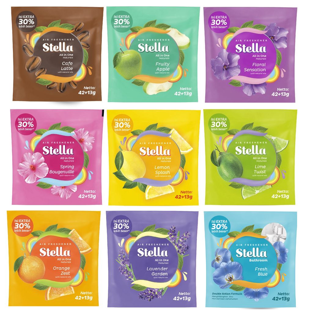 Jual STELLA ALL IN ONE 42+13gr PENGHARUM RUANGAN AIO MOBIL KAMAR MANDI ...