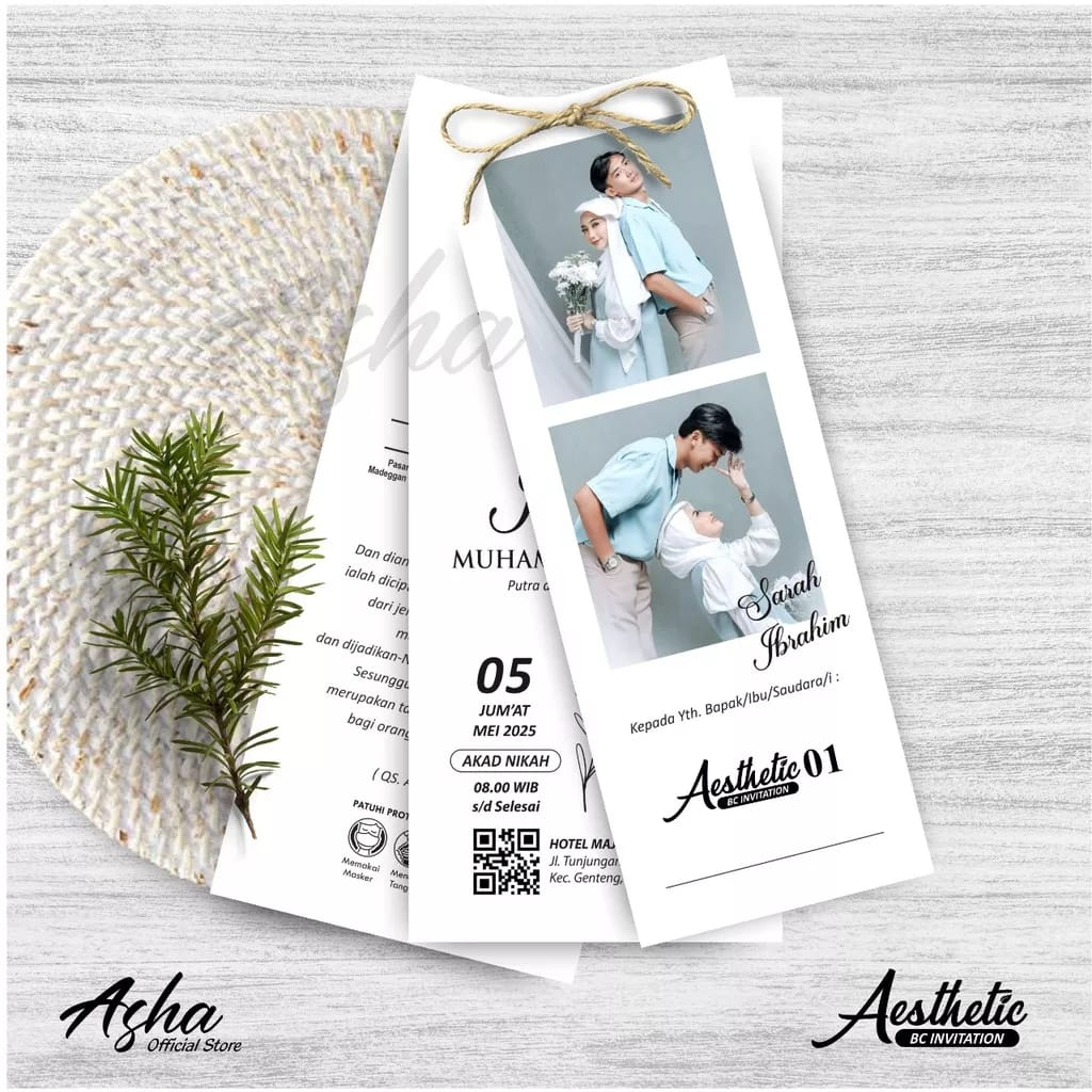Jual SAMPLE UNDANGAN NIKAH ASHA - SAMPLE CETAK UNDANGAN PERNIKAHAN ...