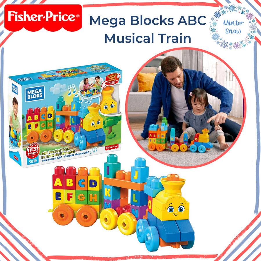 Jual Fisher Price Mega Blocks ABC Musical Train Mainan Kereta Anak ...