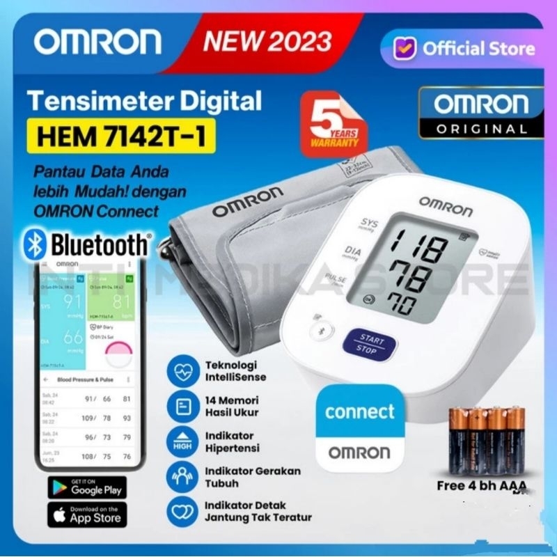 Jual Tensimeter Digital Omron HEM-7142T2/𝗢𝗠𝗥𝗢𝗡 𝗧𝗲𝗻𝘀𝗶𝗺𝗲𝘁𝗲𝗿 𝗗𝗶𝗴𝗶𝘁𝗮𝗹 ...