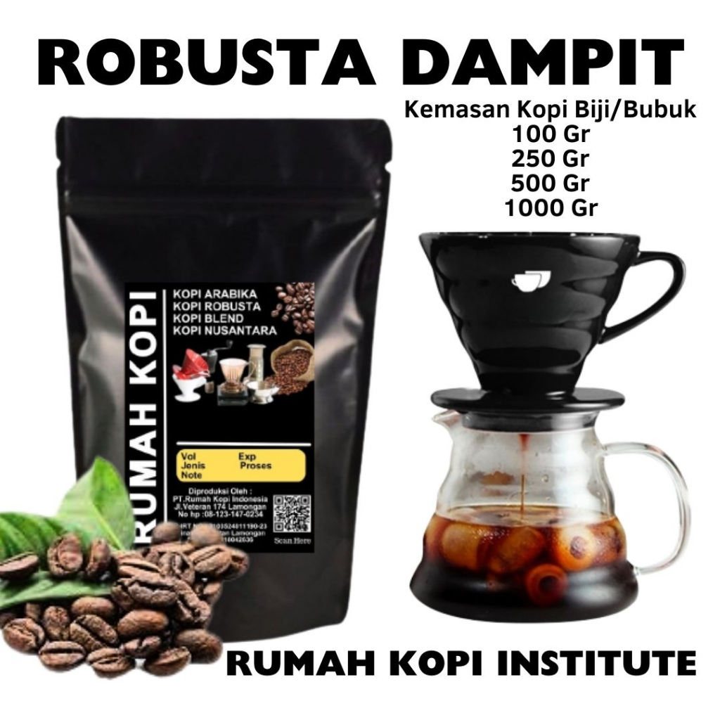 Jual Kopi Robusta Dampit Premium Rumah kopi Bisa Biji dan Bubuk ...