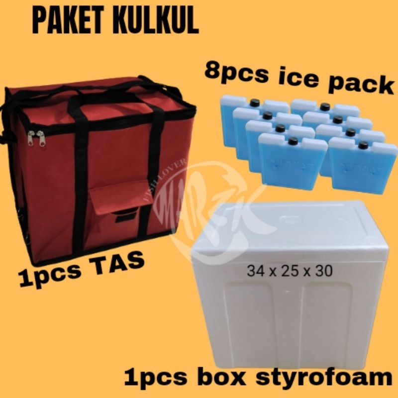 Jual PAKET KULKUL /TAS TRAVELING/ ICE BOX/ COOLING PACK/ ICE CREAM /BOX ...