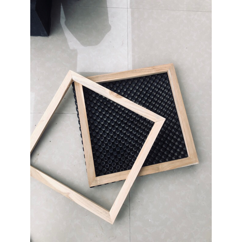 Jual frame kayu , frame simbar , bingkai platycerium ukuran 50 x 50cm ...