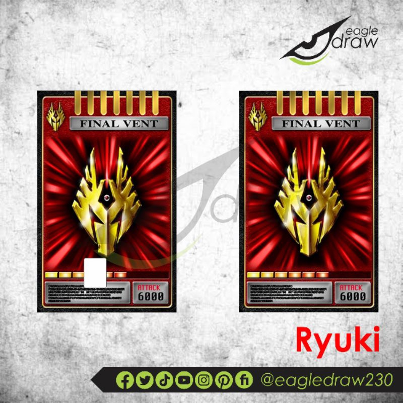 Jual Garskin Kartu debit atau kredit Final Vent Card KAmen Rider Ryuki ...
