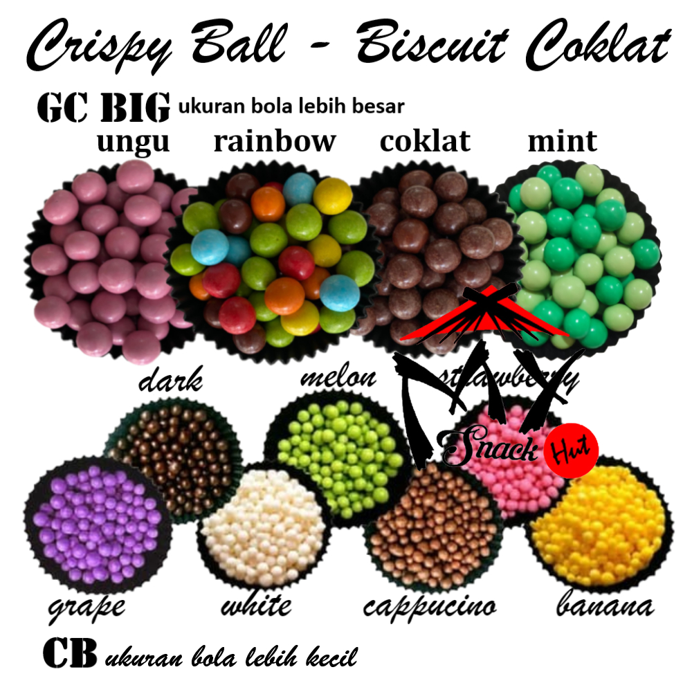 Jual CRISPY BALL BOLA BISKUIT COKLAT COKELAT CRUNCHY KRISPI CAVIAR ...