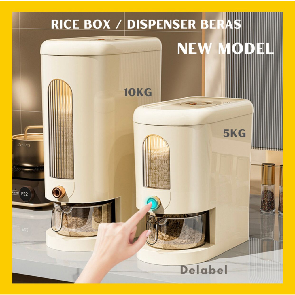 Jual Dispenser Beras / Tempat Beras Slim / Wadah Beras 5kg & 10kg ...