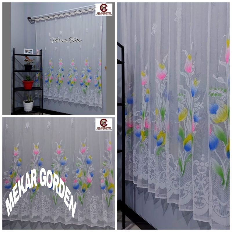 Jual Gorden Vitrase polos putih Tirai Transparan dalaman Lapisan Horden ...