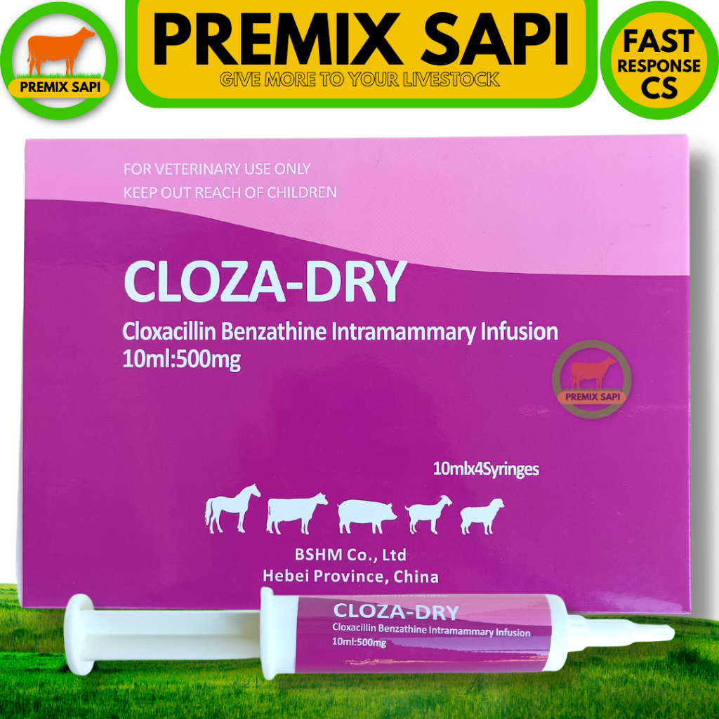 Jual CLOZA DRY 1 SYRINGE - Obat Anti Mastitis Ternak Sapi Kambing Domba ...
