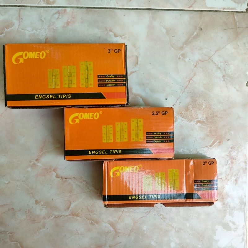 Jual ENGSEL JENDELA GP.GOMEO KUNING 2"inch/2½"inch/3"inch isi 24pcs (12 ...