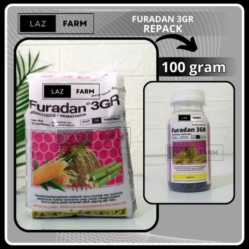 Jual Insektisida FURADAN 3GR 100 gram Kemasan Repack Original Lazfarm ...