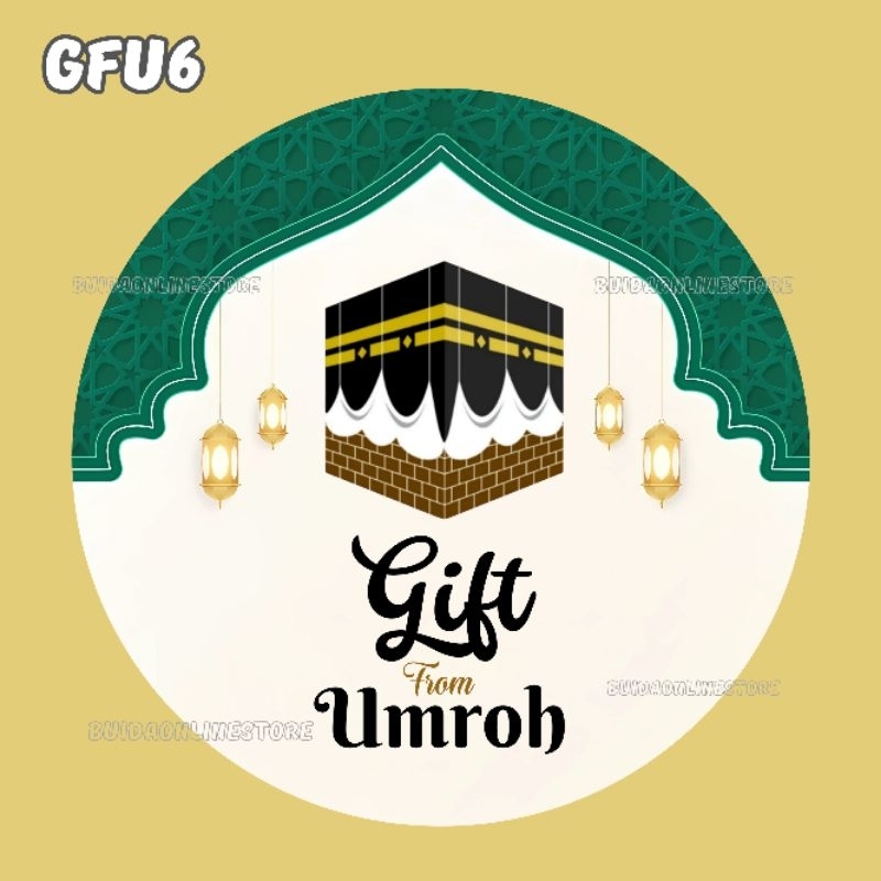 Jual Sticker stiker label Gift From Hajj & Umroh Hangtag dekorasi ...