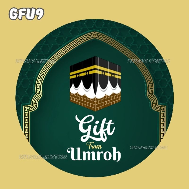 Jual Sticker stiker label Gift From Hajj & Umroh Hangtag dekorasi ...