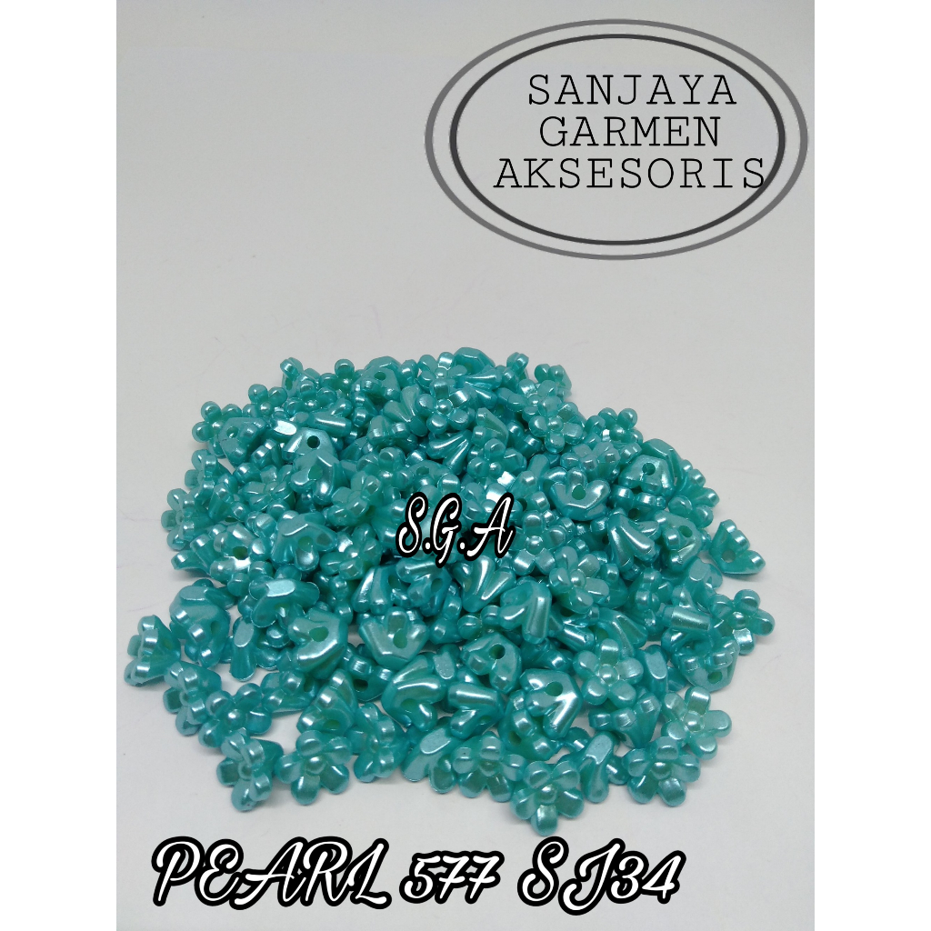 Jual Mote Pearl / Manik Bunga Akrilik / Manik Pearl Bunga / Mote Pearl ...