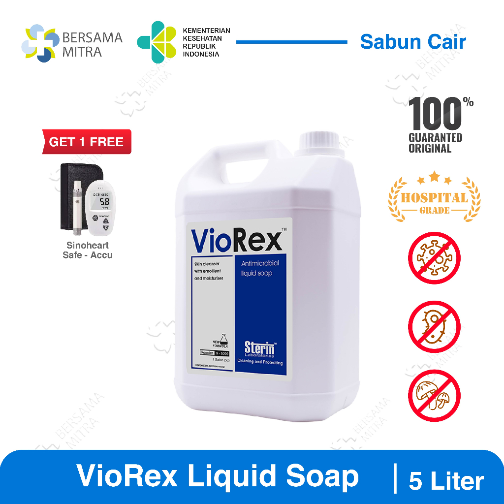 Jual VioRex Antimicrobial Liquid Soap - Galon 5L | Shopee Indonesia