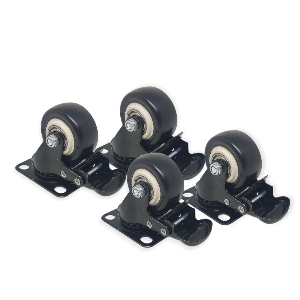 Jual Roda caster Hidup Plus Rem Hitam tebal 2 Inch | Shopee Indonesia