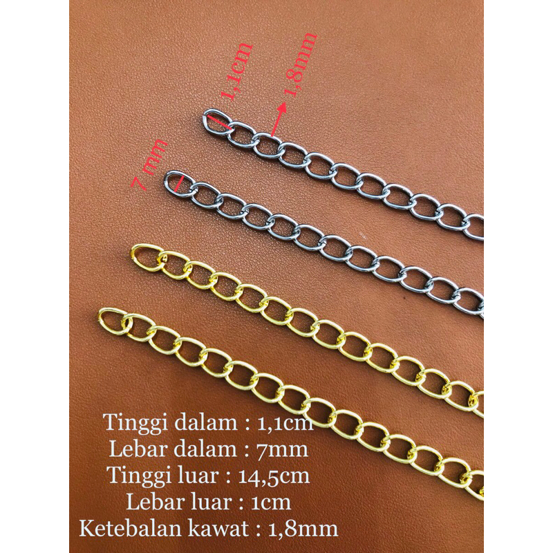 Jual rantai tas besi / rantai besi / 10meter | Shopee Indonesia
