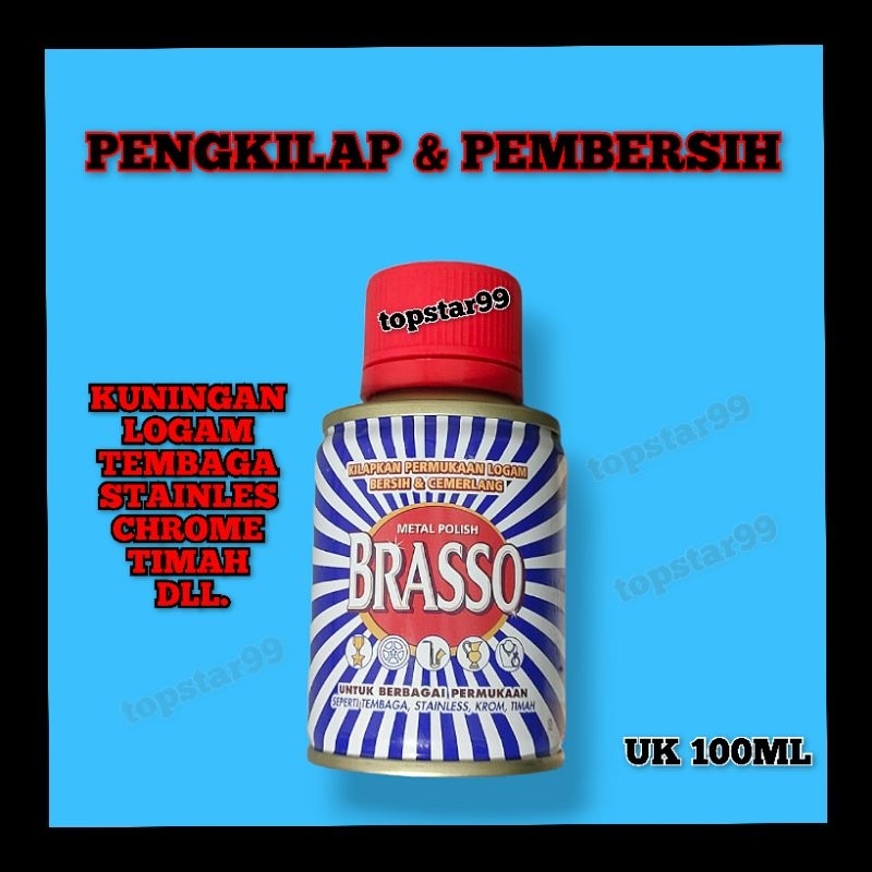Jual Braso Metal Polish Brasso 100ml Pengkilap Pembersih Logam Chrome Stainless Kuningan