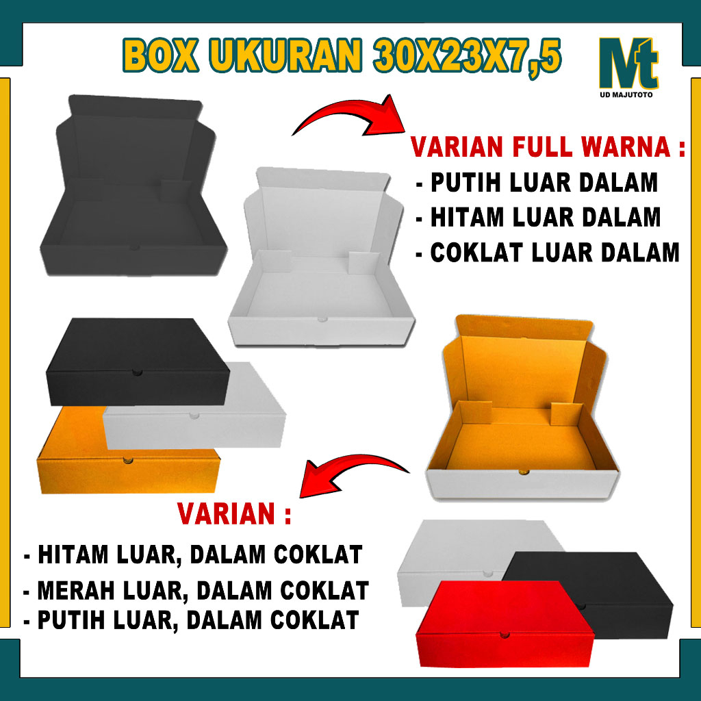 Jual Box 30x23x7,5 Cm/Box Lipat Depan/Box Souvenir/Kardus Polos/Box ...