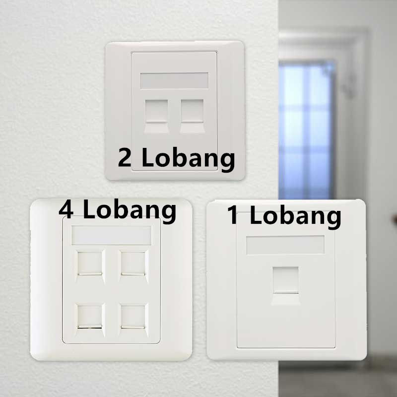 Jual Faceplate Face Plate RJ45 Wall Plate Double Out Bow Box | Shopee ...