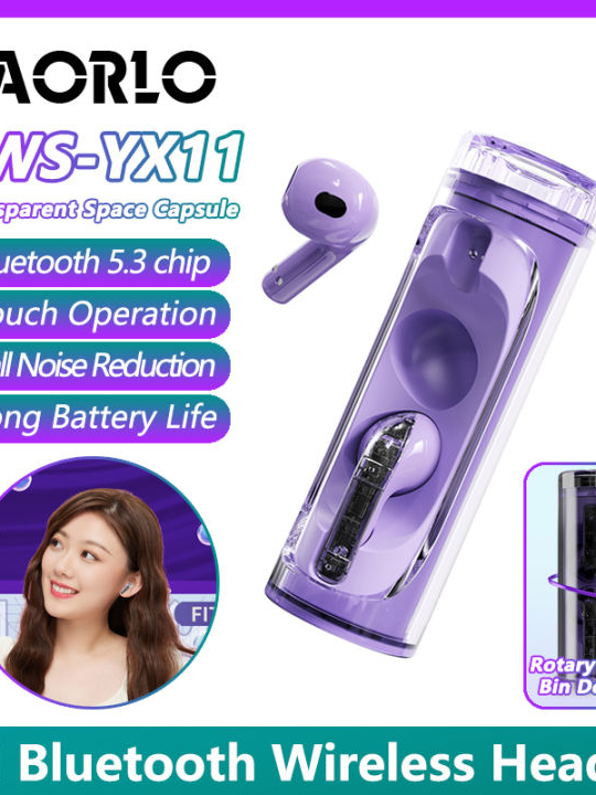 Jual HANDSET YX11 Transparent Capsule Wireless Bluetooth Earphones Large Battery Long Life TWS ...