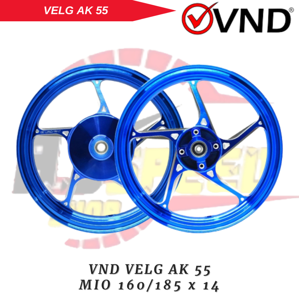 Jual VND Racing Velg Enkei AK 55 Ring 14 Ukuran 160 185 Mio Sporty Mio J Fino Soul GT 115 ...