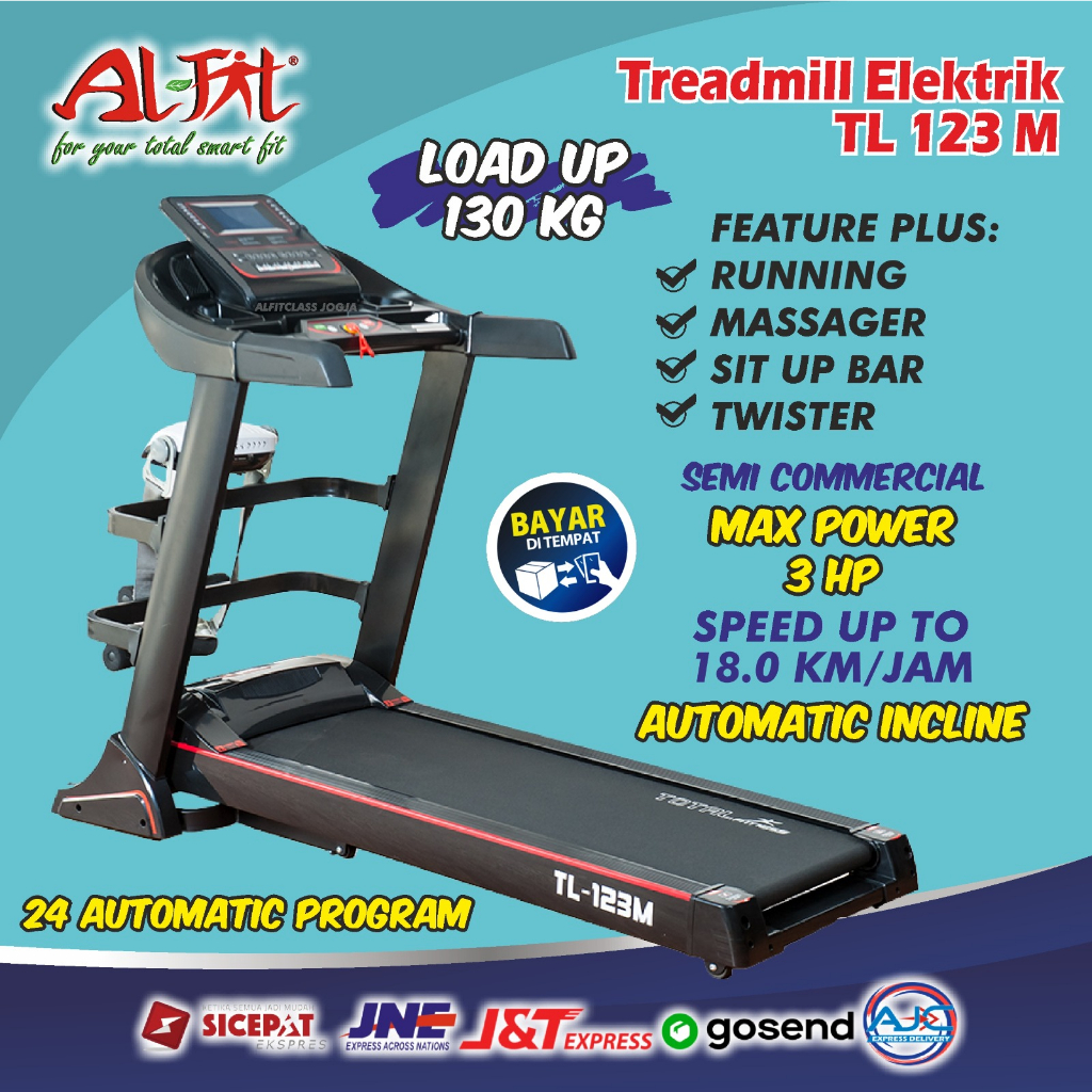 Jual Alat Fitnes Treadmill Elektrik Total TL-123 - TREADMILL LISTRIK ...