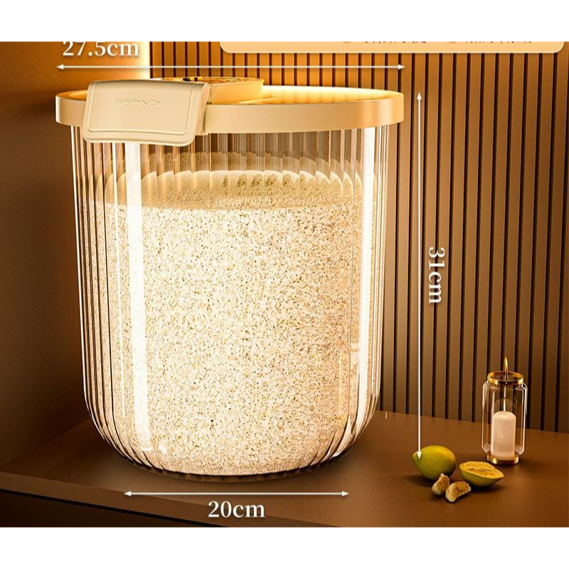 Jual Dispenser Beras Bulat / Tempat Penyimpanan Beras Estetik ...