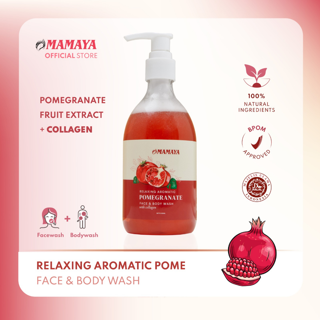Jual MAMAYA Relaxing Aromatic Pomegranate Face & Body Wash With ...