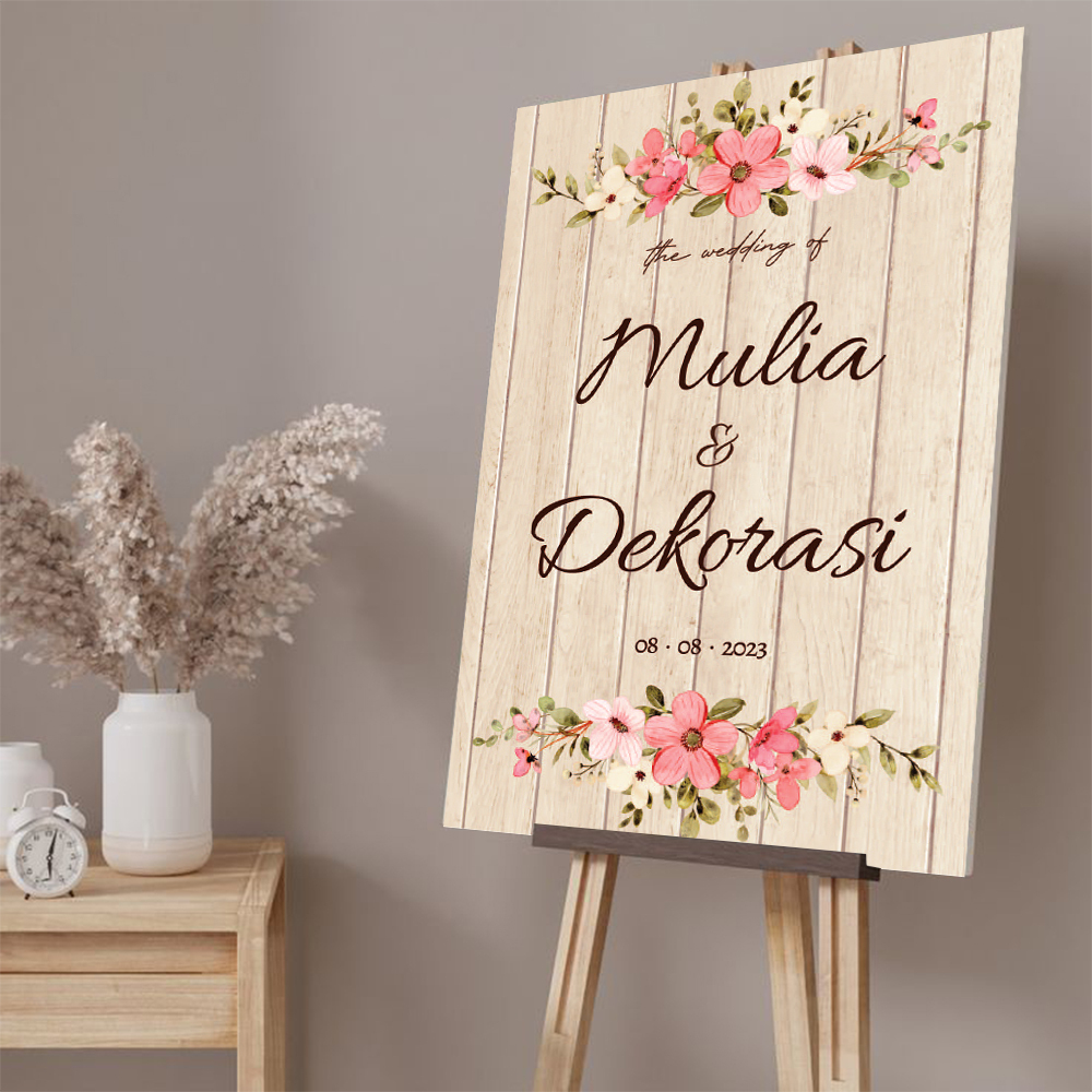 Jual Papan Welcome Sign Custom Dekorasi Printing Ucapan Engagement ...