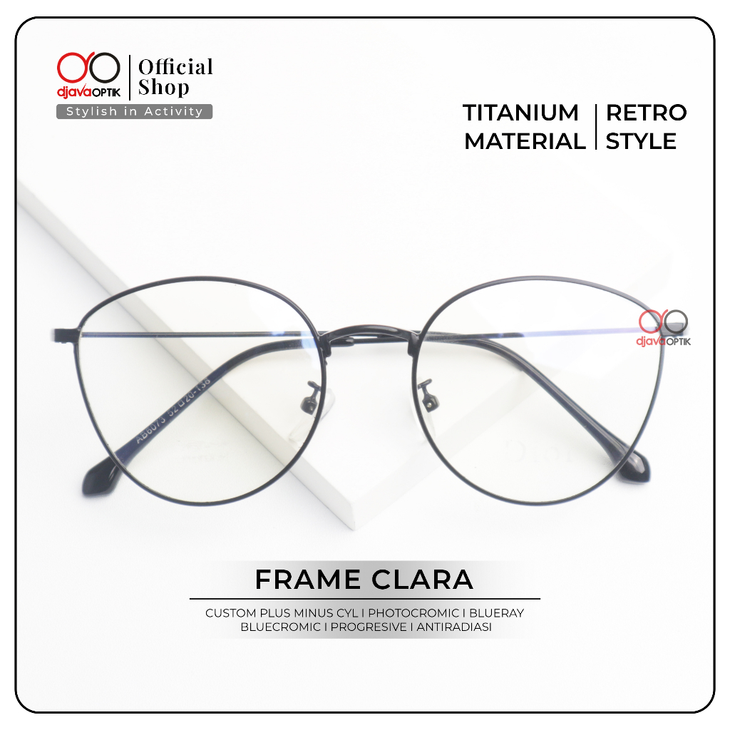 Jual DJAVA OPTIK - Frame Clara - Kacamata Wanita Cat Eye Minus Photocromic Blueray Bluecromic ...