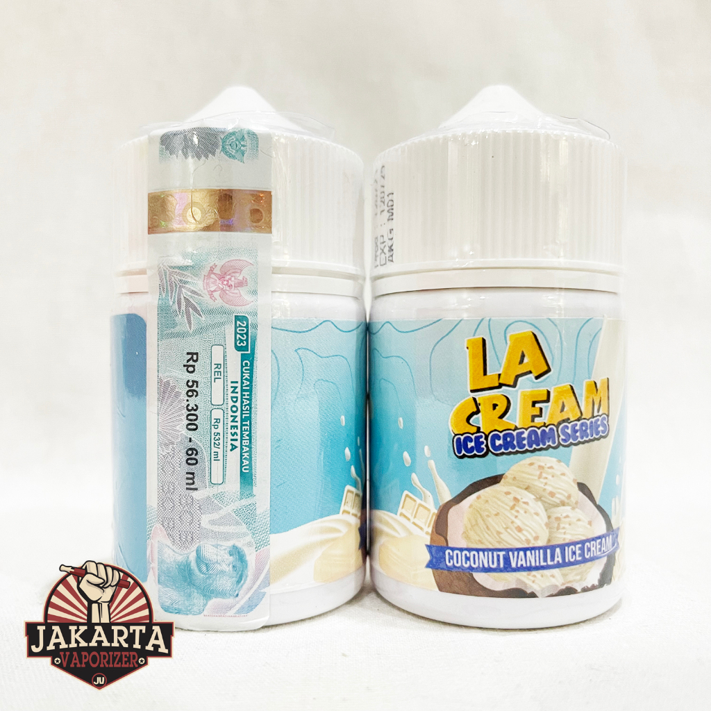 Jual LA CREAM ICE CREAM COCONUT VANILLA 60ML 3MG 6MG BY LEVICA JUICE ...