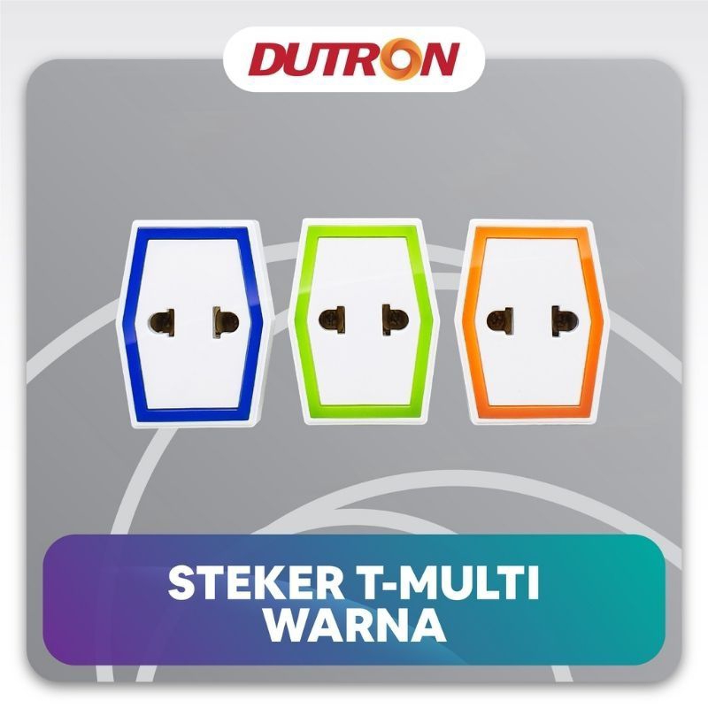 Jual Steker T-Multi Colokan 3 lubang Warna Dutron | Shopee Indonesia