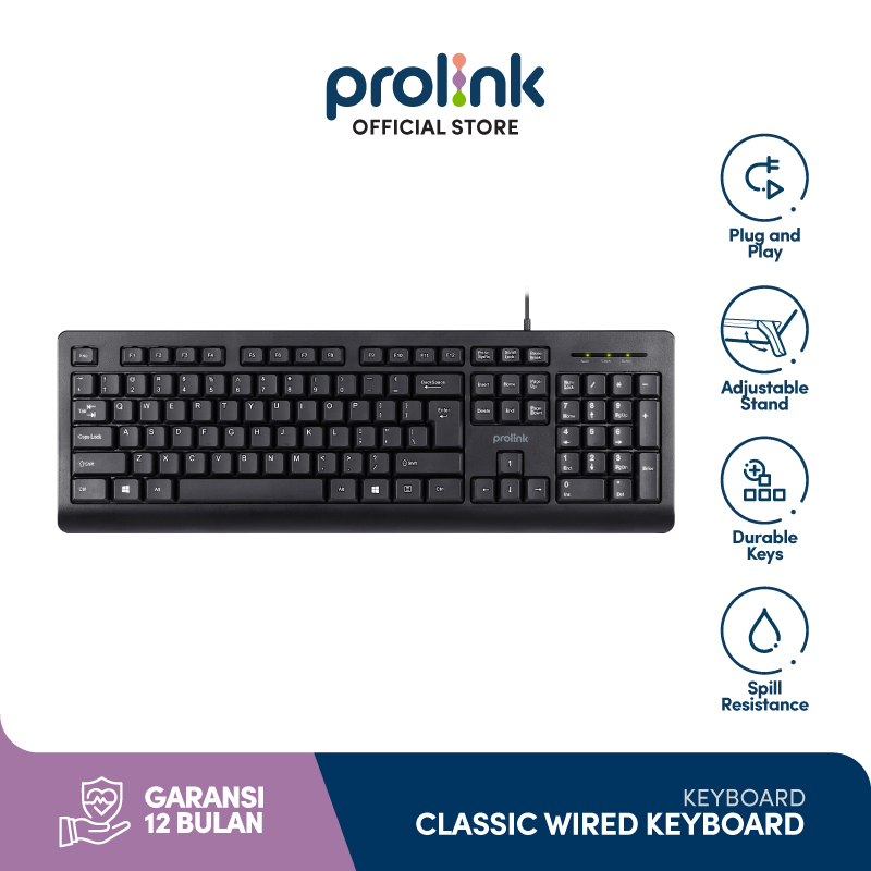 Jual Prolink Classic USB Wired Full Keyboard | Shopee Indonesia