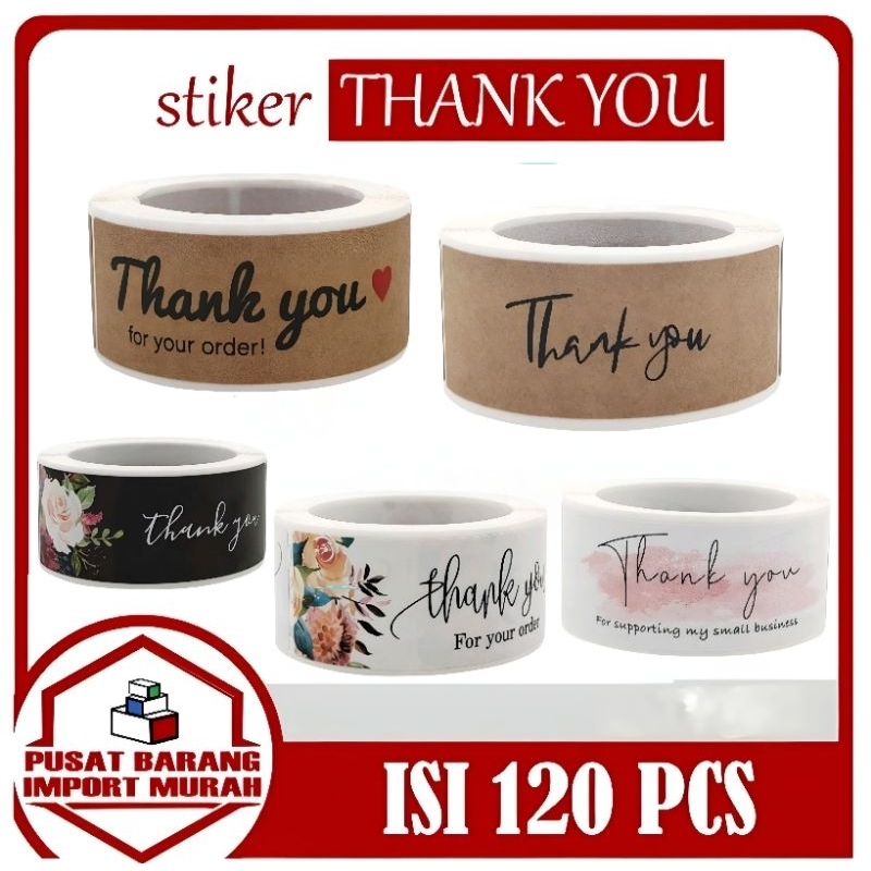 Jual Stiker Thank You Panjang Isi 120 pcs - Stiker Label Kemasan ...