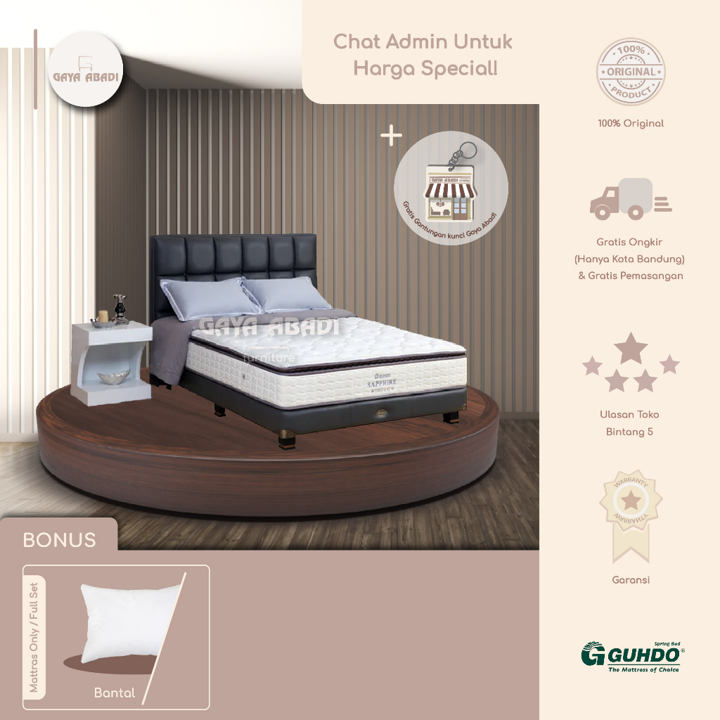 Jual Springbed Guhdo Sapphire Dream / Kasur Guhdo Sapphire Dream - Guhdo Springbed | Shopee ...