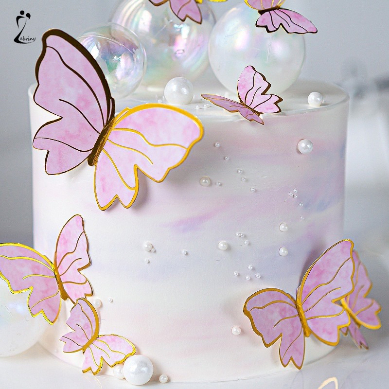 Jual CAKE TOPPER KUPU KUPU 10pcs KUPUKUPU BUTTERFLY BUTTERFLIES PINK ...