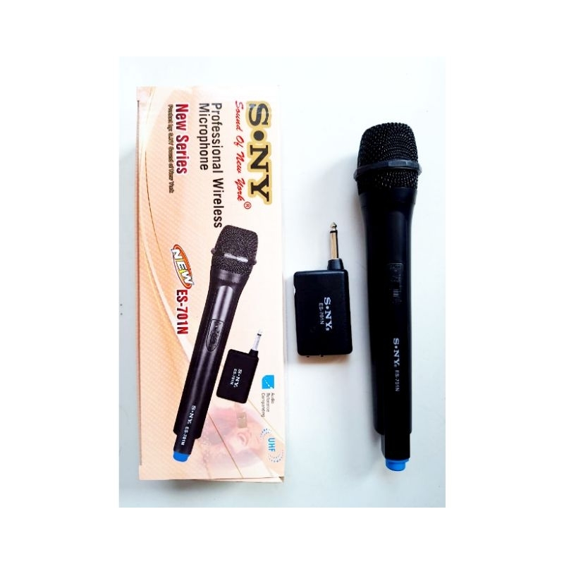 Jual Mic wireles 1 mic ES 701N Microphone tanpa kabel 1channel MIic ...
