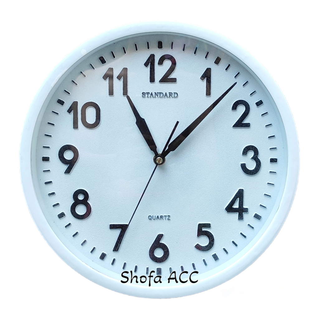 Jual Jam Dinding Standard Putih Polos Diameter 30cm | Shopee Indonesia