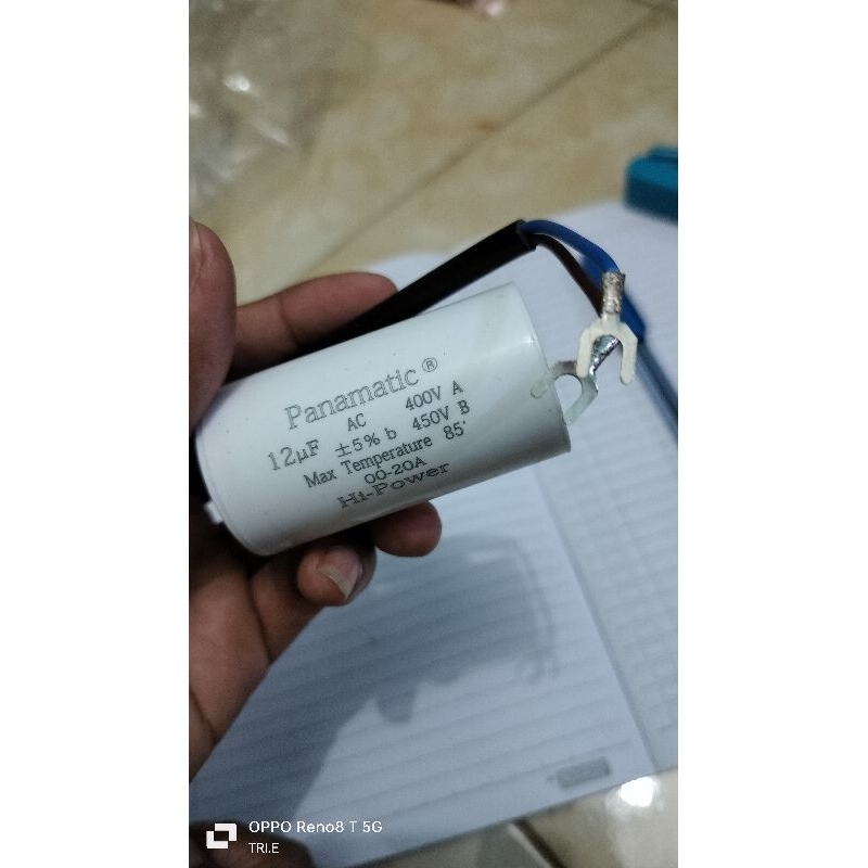 Jual KAPASITOR BULAT 12UF 450VOLT CAPASITOR POMPA BULAT 12UF 450VOLT ...