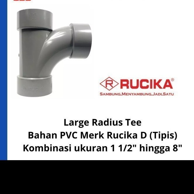 Jual verlop Vlok T Tee Y Branch PVC Rucika 4" x 3" AW 90 drajat derajat | Shopee Indonesia