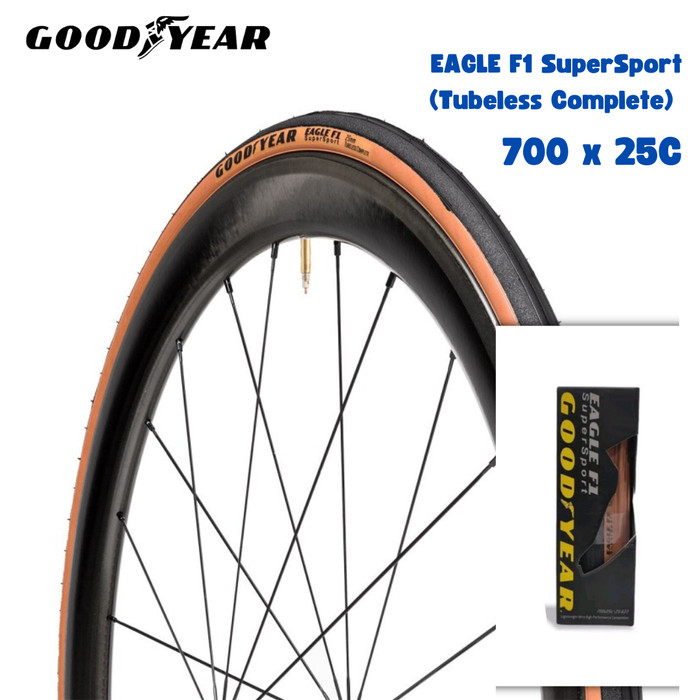 Jual Ban Luar Road Bike GOODYEAR Eagle F1 Supersport Tubeless 700 x 25C Tan - Road Tire - Ban ...